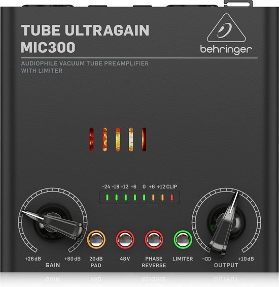 Behringer Mic300 buizen microfoonvoorversterker | bol