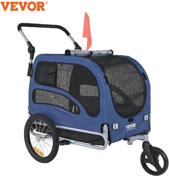 PrimePicks® - Hondenfietskar Opvouwbaar - 2 in 1 - Honden Buggy - Fietskar - Max 45 KG... | bol