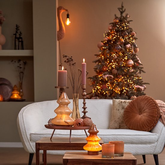 Light & Living - Schaal DINLO - Ø40x12cm - Oranje | bol