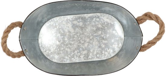 DK Design Plantenpot/bloempot teil Jardin- zink - wit - L30 x D20 x H12 ...