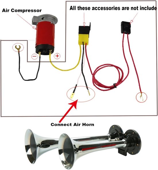 Luchthoorn - Luchthoorn 12 Volt - Claxon - Claxon 12 Volt - Gas Toeter ...
