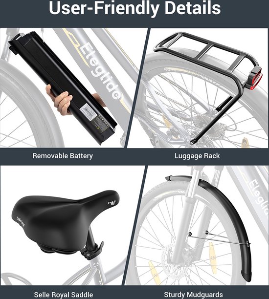 Eleglide C1 ST 27,5 inch Trekkingfiets met 250W Ananda Mid-Drive motor ...