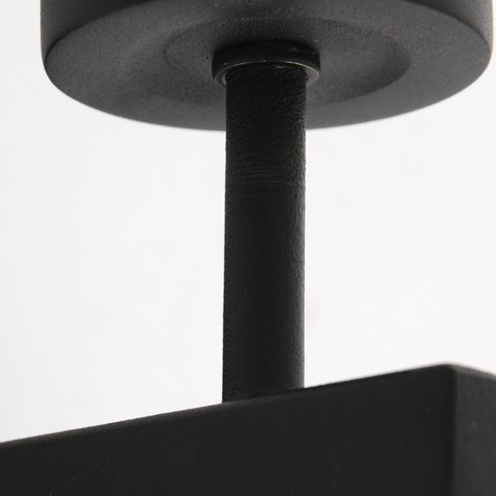 Wandlamp Stang met kap | 1 lichts | zwart | metaal / stof | Ø 20 cm ...