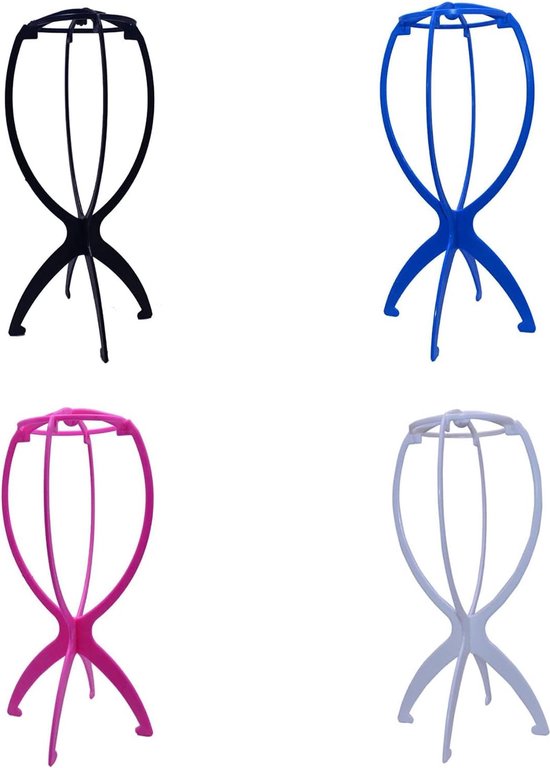 4 stuks pruikhouders, pruikenstandaard, opvouwbare pruikstandaard ...