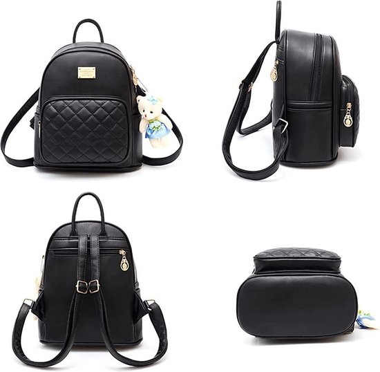 Rugzak portemonnee voor dames klein leer casual reisrugzak schattig ...
