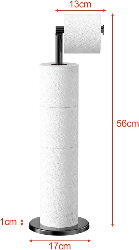 Toiletrolhouder staand, roestvrij stalen wc-rolhouder staand, wc ...