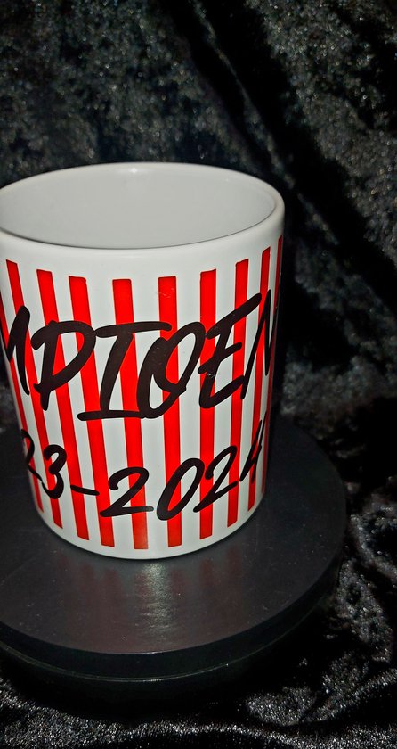 Bedrukte mok met tekst Kampioen 2023-2024 , bedrukte mok, beker, voetbal mok,... | bol