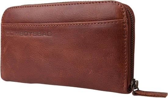 Cowboysbag Portemonnee / Portefeuille Dames - Ritsportemonnee - Leer ...