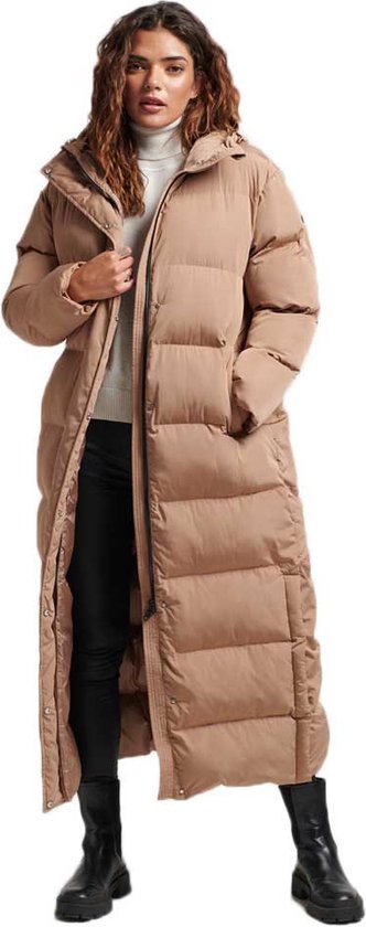 SUPERDRY Studios Super Long Duvet Jasje Dames / Woodsmoke - XS | bol.com