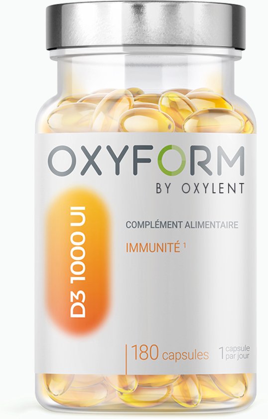 OXYFORM D3 1000 UI I Vitamine D Voedingssupplement I 180 Capsules I ...