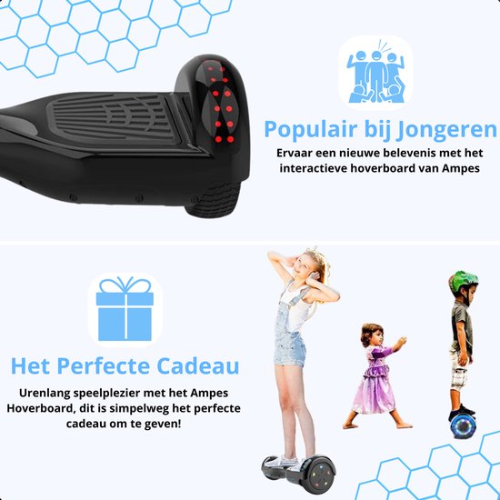 Ampes Hoverboard Met Hoverkart - Oxboard - 10 km/h - Bluetooth Speaker ...