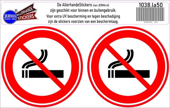 Roken verboden sticker set | bol