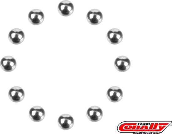 Team Corally - Precision Diff. Balls 1/8 - Chrome - 12 pcs | bol