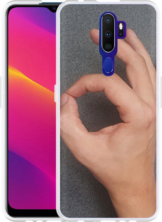 Oppo A9 2020 Hoesje Circle Hand Game - Designed by Cazy | bol