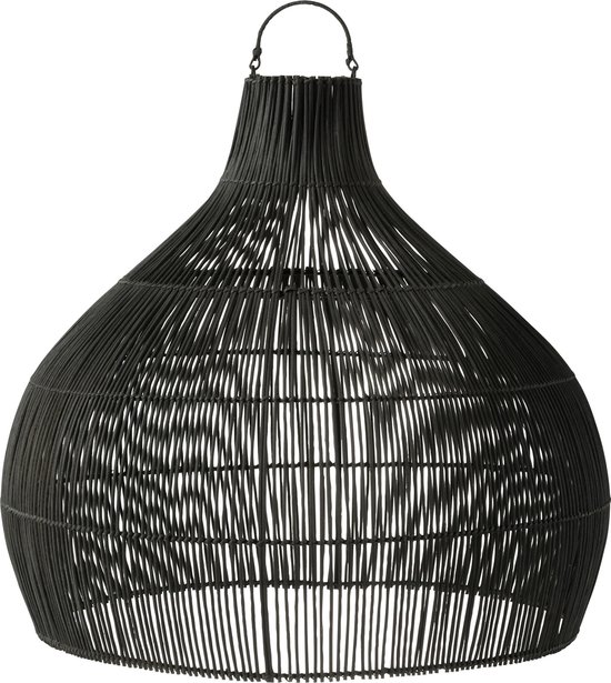 J-Line lampenkap Peervorm - rotan - zwart | bol
