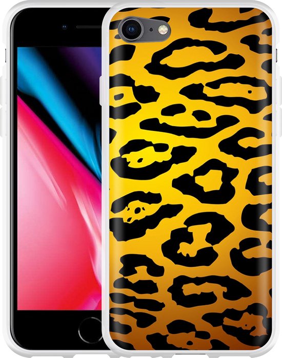 Coque iPhone 8 Léopard Or Zwart | bol.com