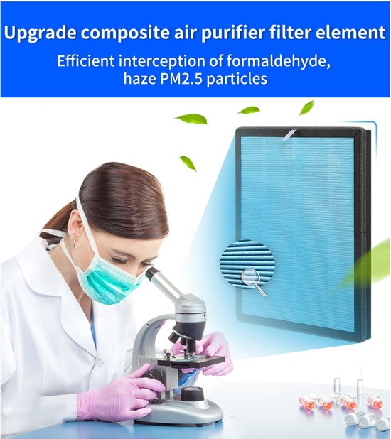 Pro-Care PM2.5, HEPA Filter, ION 5 lagen filter, Wit 280m3h - Maat filter: H34cm... | bol.com