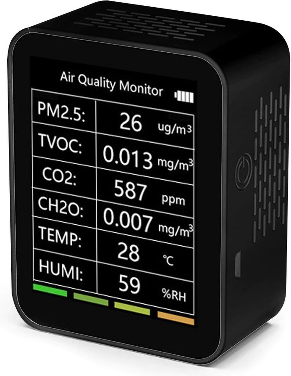 Multifunctionele 5in 1/6 In 1 CO2 Meter | Luchtmeter| CO2 meter ...