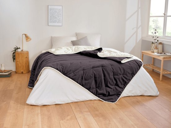 Sprei Bed Wasbaar Dekbed Plaid Deken - Zelesta® Velvetbed - Mokka ...