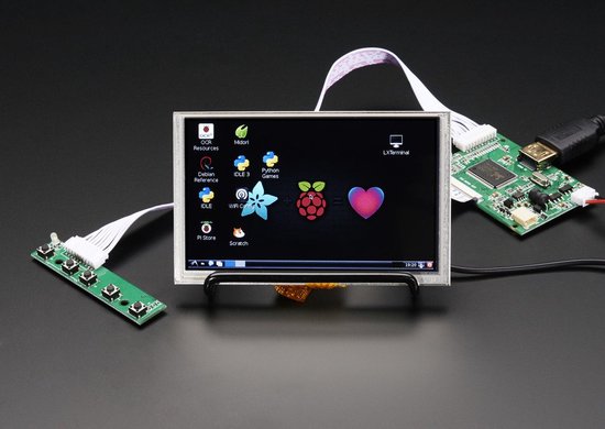 HDMI 4 Pi: 5 inch Display w/Touch and Mini Driver - 800x480 HDMI ...