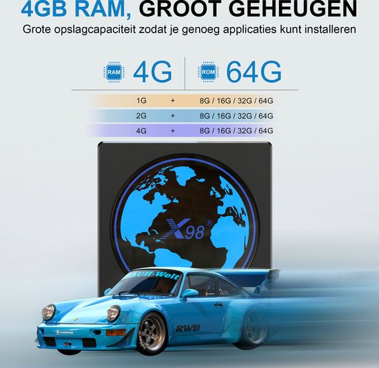 Lemfo X98 Mini TV Box - Boîte de Streaming - Android 11 - 4G - 64Go ...