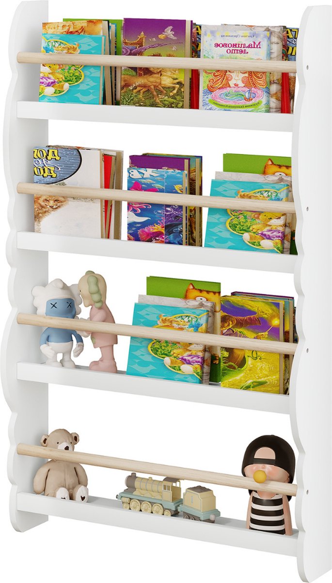 Boekenrek Kind - Boekenrek Kinderkamer - Boekenkast Kind - 98x60cm ...