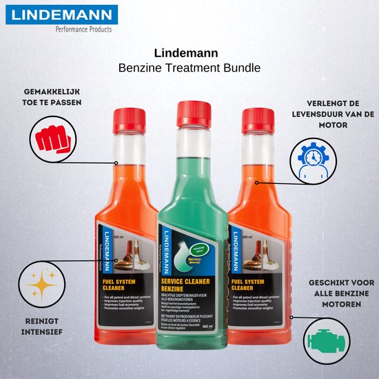 Lindemann Benzine Treatment Bundle 3-pack - Motor Reiniger - Benzine ...