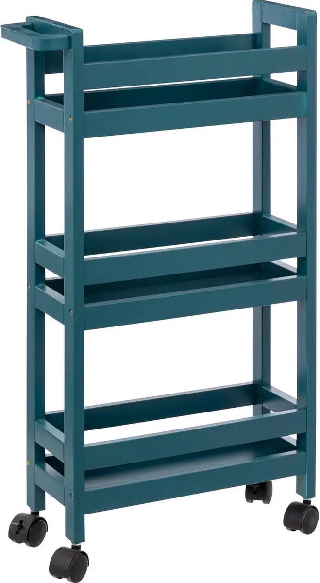 5Five badkamer rek extra small op wielen - Staand rek met 3 etages voor ...