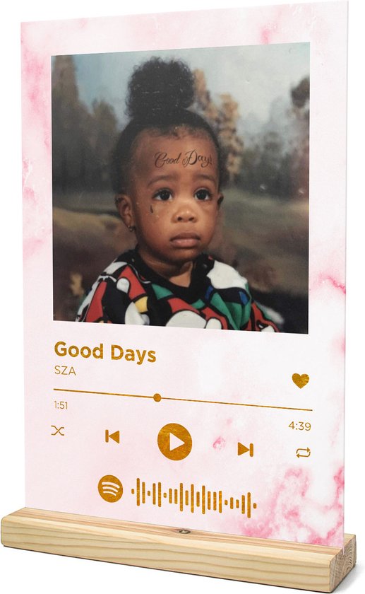 Songr Spotify Muziek Bordje - Good Days - SZA - 20x30 - Roze - Dibond ...