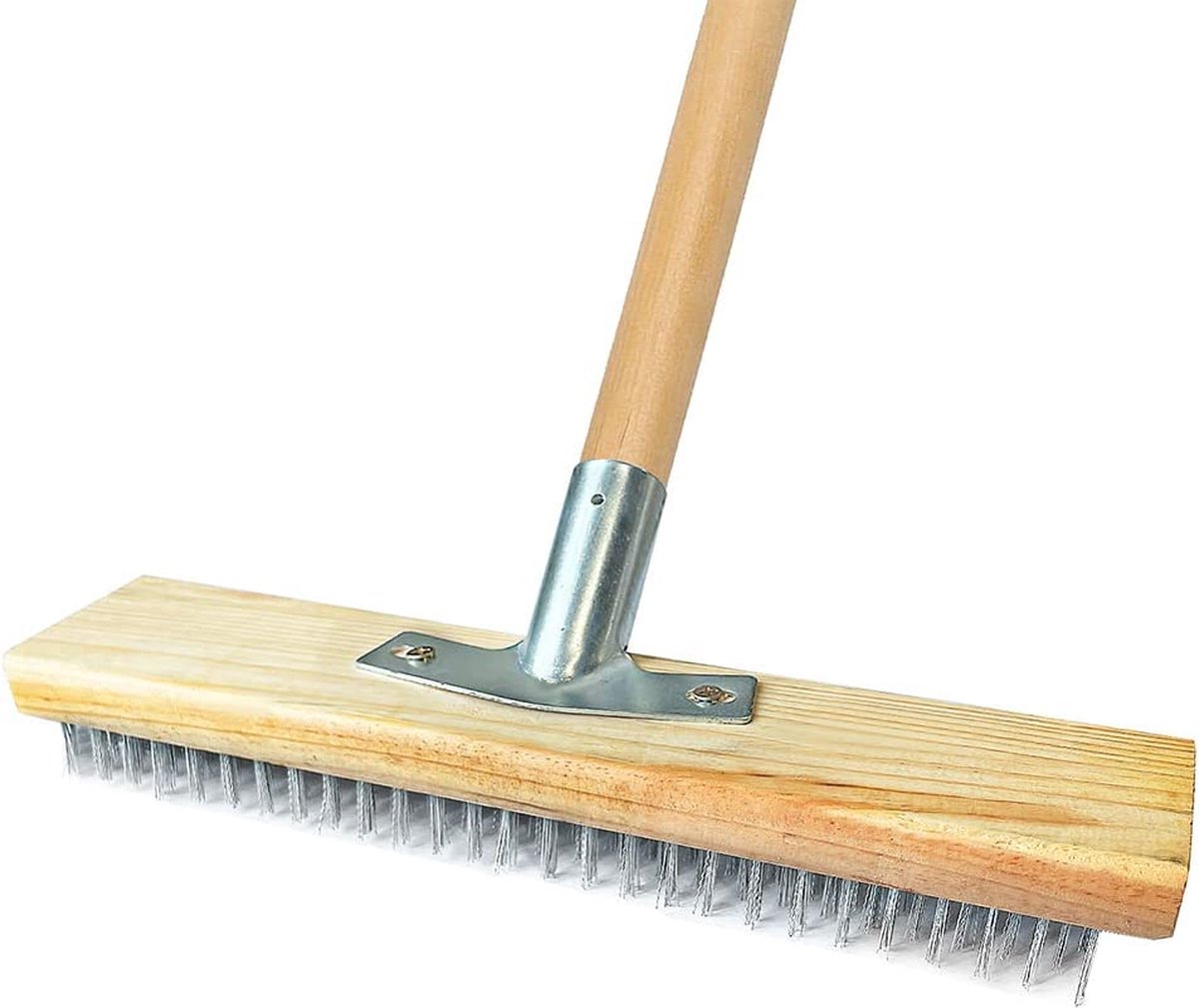 OrangeClub Draadbezem 30 cm stalen bezem met schaafrand en robuuste ...