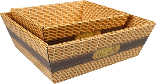 Mand | golfkarton | biermand | 31x29x10cm | bruin | 10 stuks | bol