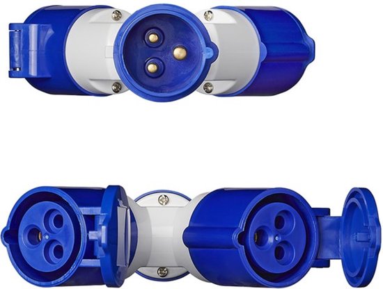 Pro Plus CEE Splitter - 2 Weg - 16 Ampère - IP44 - 230 Volt - 3-Polig | bol