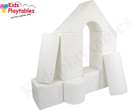 Soft Play Foam Blokken set 11 stuks wit | speelblokken | baby speelgoed ...