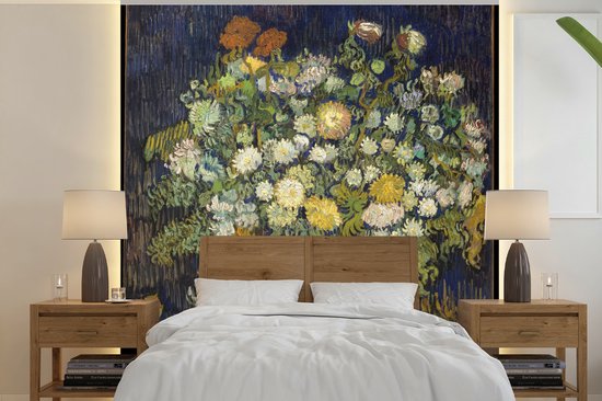 Behang - Fotobehang Boeket van bloemen in een vaas - Vincent van Gogh ...