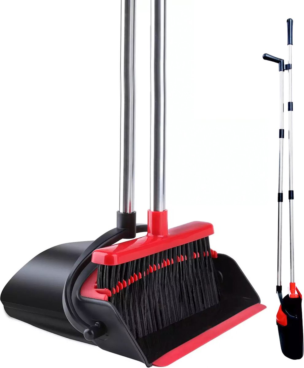 Stoffer en Blik met Lange Steel - Bezem en Vuilblik Binnen Buiten ...