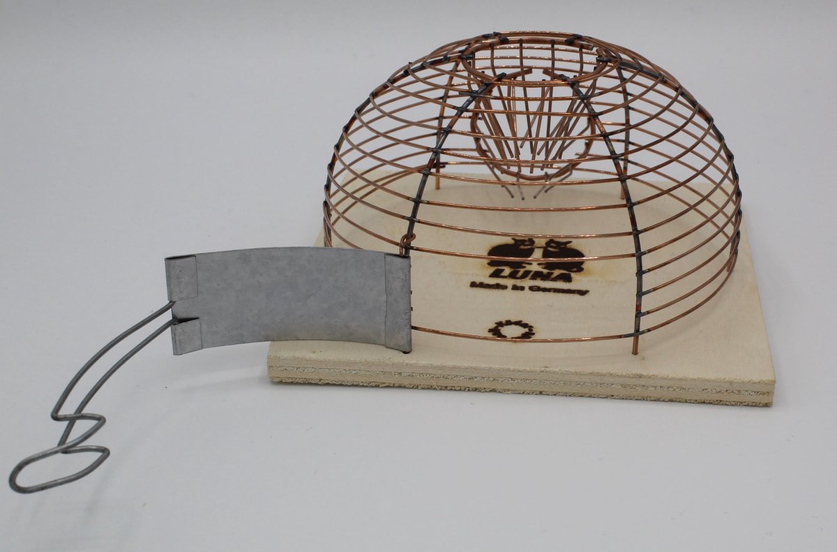 Luna Muizenval – Geen dode muizen – Muizenvanger – Houtenkorf – Rond ...