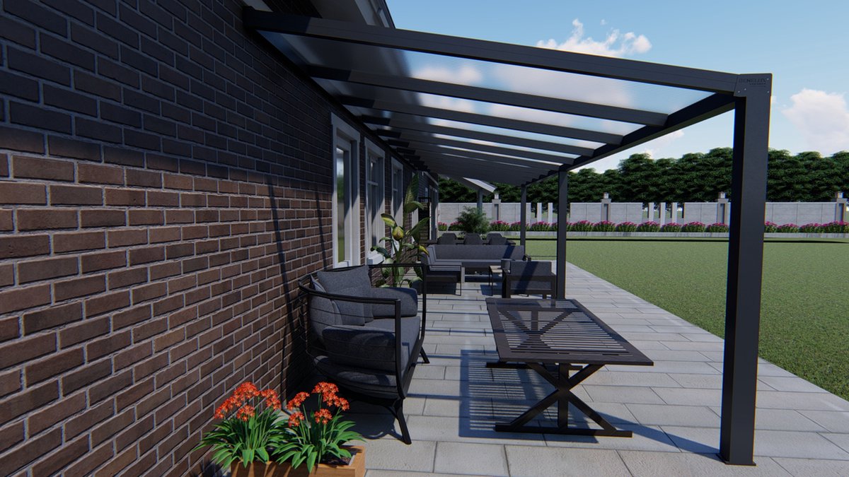 Gold Veranda 10,90 mt x 3,30 mt – Anthracite – Opal Polycarbonate ...