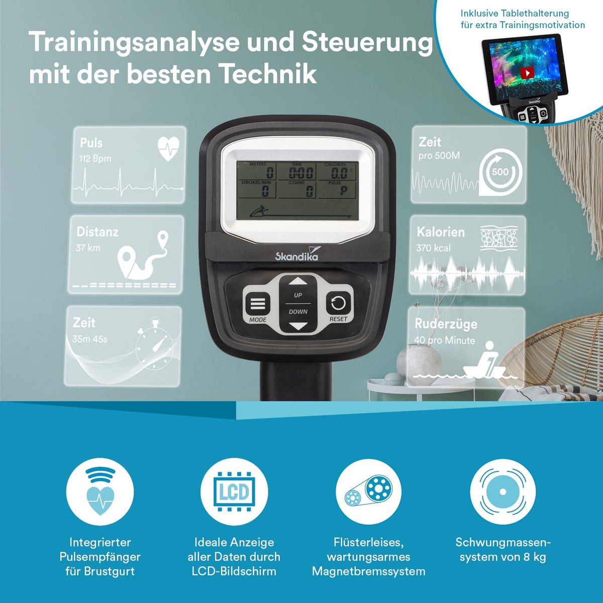 Skandika Munin Roeimachine – Roeitrainers - Roeimachine – Roeiapparaat ...