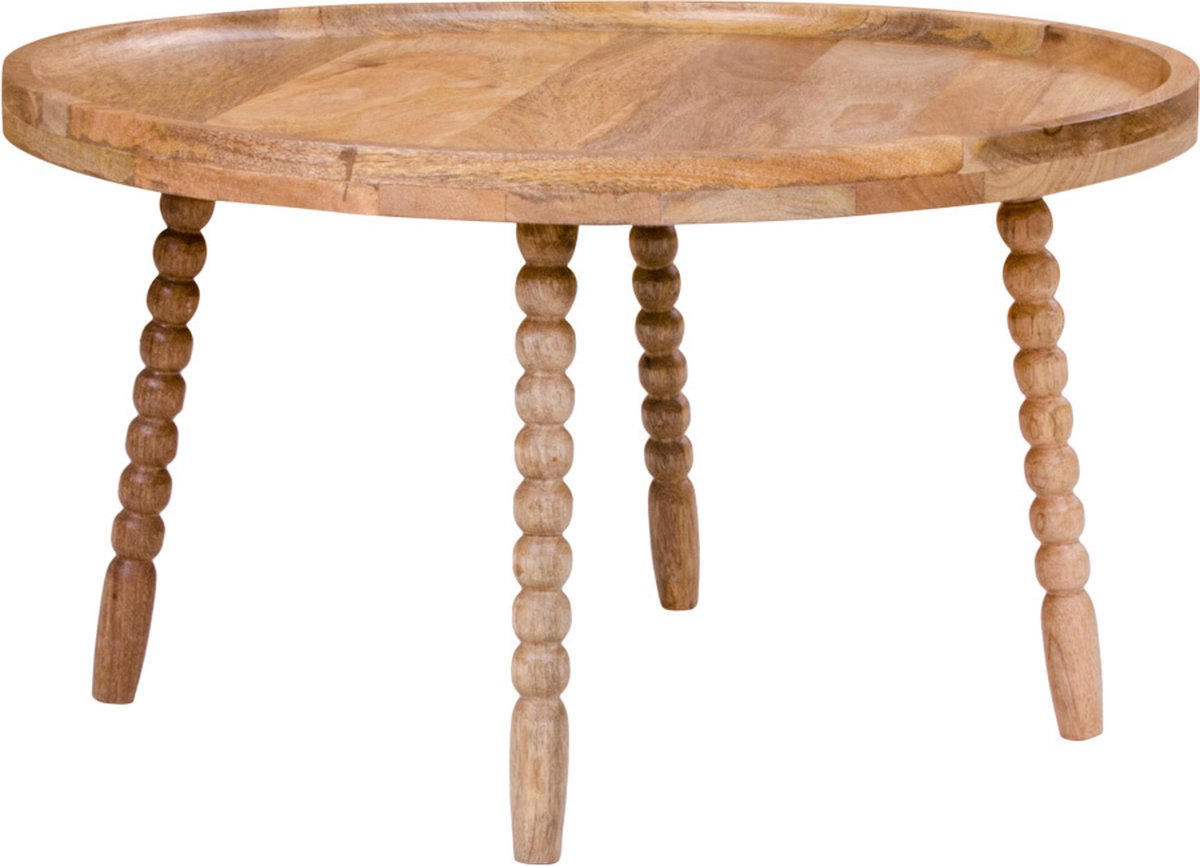 Chalet - Table basse - ronde - manguier naturel - 4 pieds design ...