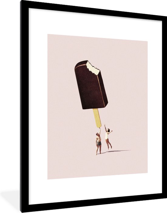 Fotolijst incl. Poster - IJs - Chocolade - Pastel - Vintage - 60x80 cm ...