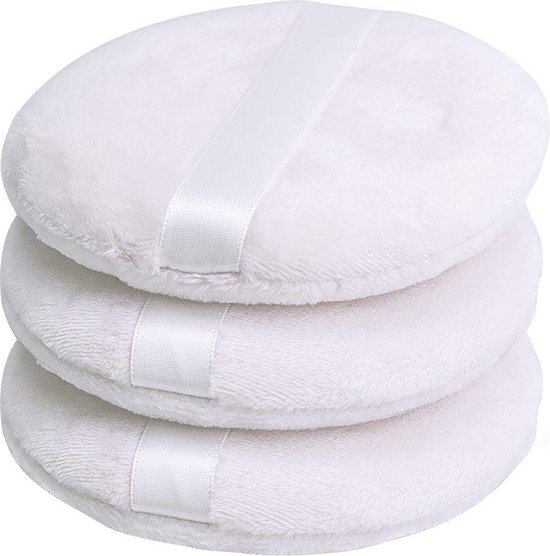 3 stukken Cosmetisch poeder puff ronde flock make -up spons luchtkussen ...