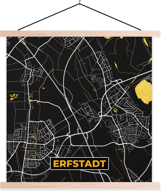 Posterhanger incl. Poster - Schoolplaat - Black and Gold – Stadskaart ...