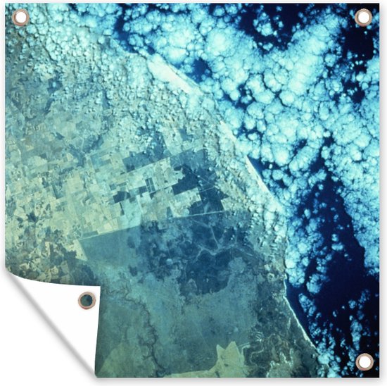 Tuin poster Kleurrijk satellietbeeld van West Australië - 200x200 cm ...
