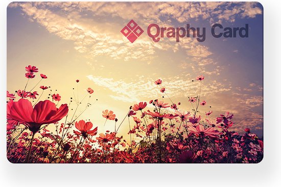 Visitekaart met QR-Code en NFC | Bloemenveld | QraphyCard | Deel je ...