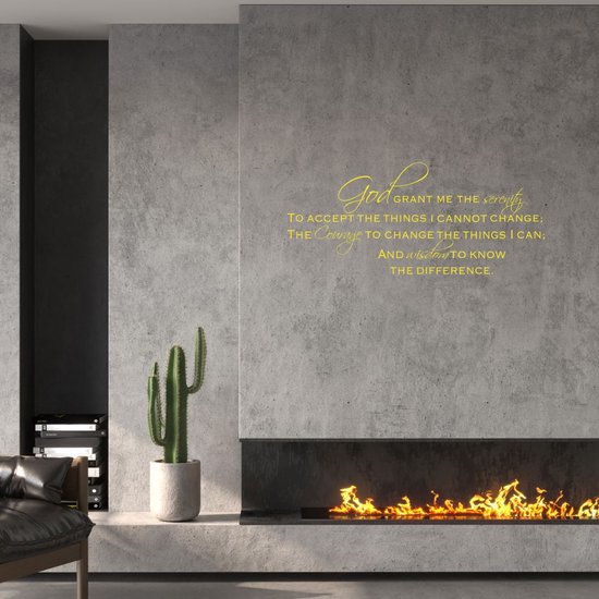 Stickerheld - Muursticker God grant me the serenity - Woonkamer ...
