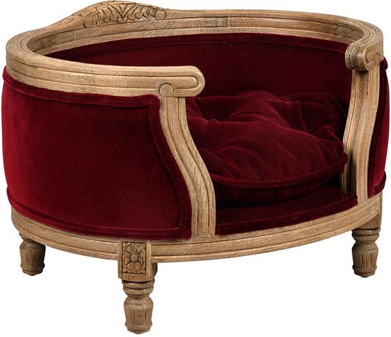 Lord Lou - George Rood Velvet M - Luxe Hondenmand - Luxe Kattenmand ...