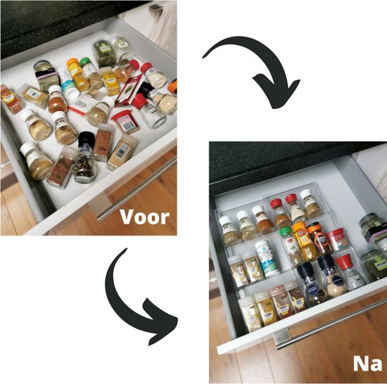 Kruidenrek voor in lade - Kunststof - 2 delig - kleine beschadiging ...