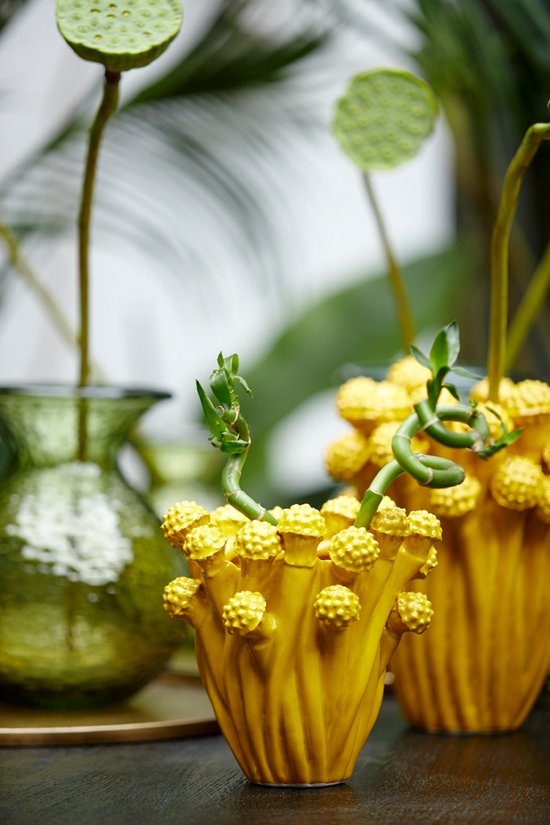 Light & Living - Vaas RAM - 19.5x18.5x19.5 - Geel | bol.com