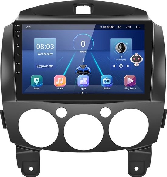 CarPlay Mazda 2 2007-2015 Android 10 navigatie en multimediasysteem 2GB ...
