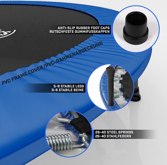 Physionics - Fitness Trampoline met Beschermrand voor Kinderen en ...